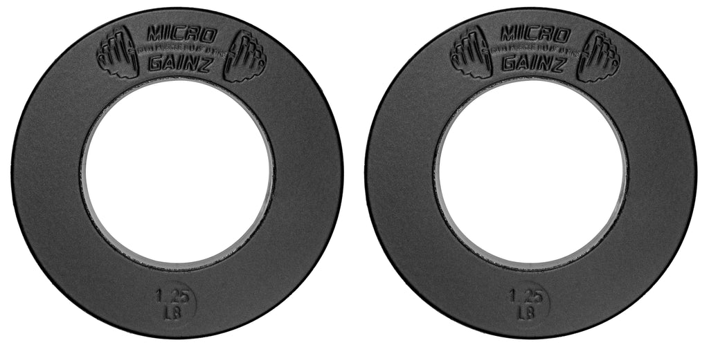 Micro Gainz Olympic Size Fractional Weight Plates Pair of 1.25LB Plate