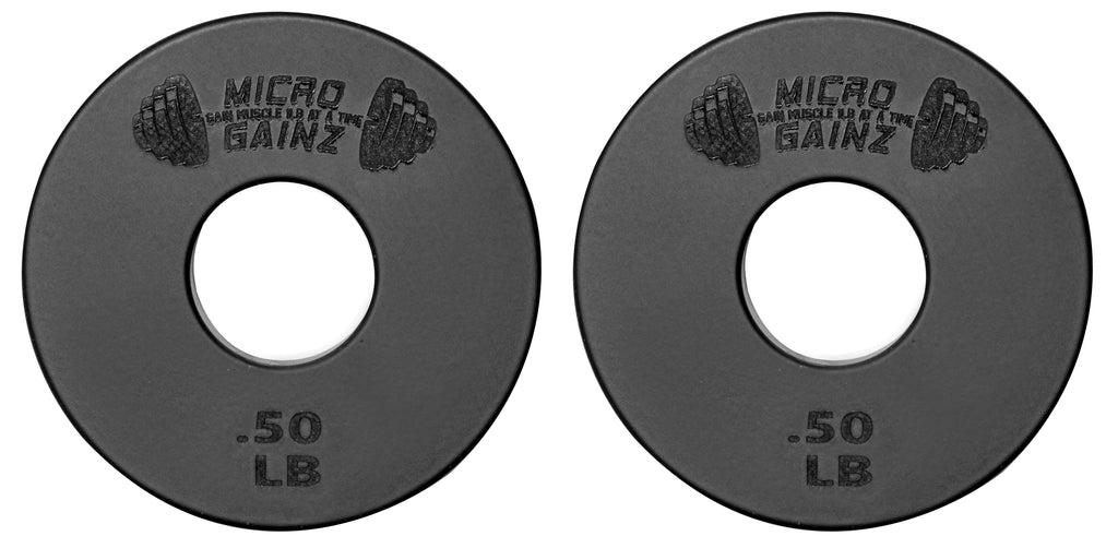Micro Gainz Standard 1-Inch Center Hole Fractional Weight Plates Pair