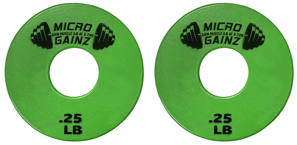 Micro Gainz Standard 1-Inch Center Hole Fractional Weight Plates Pair